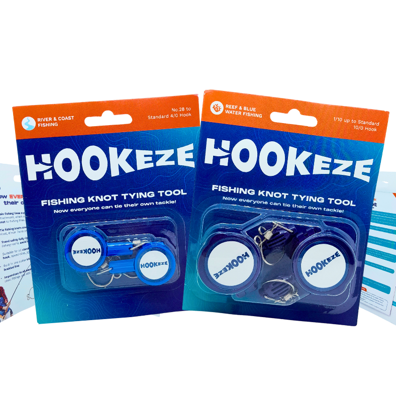 HookEze Fishing Knot Tying Tool (Standard & Large) | Pack of 4 – Hook ...